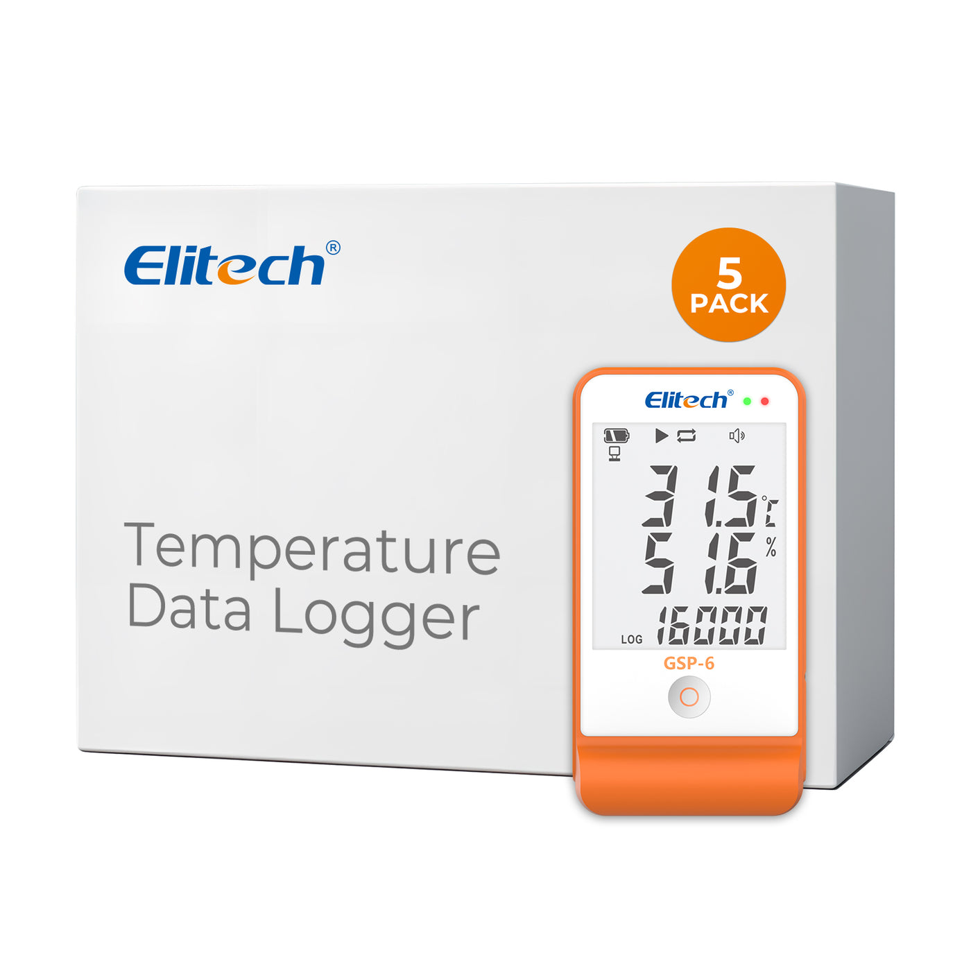 Elitech GSP-6 Temperature and Humidity Data Logger with External Probe — ElitechEU