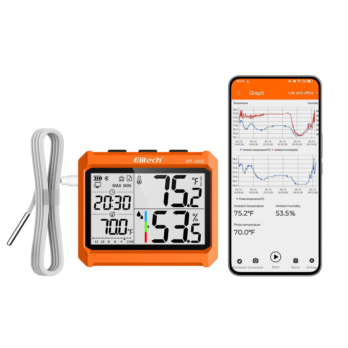 Elitech IPT-100S Digital Thermometer Hygrometer — ElitechEU