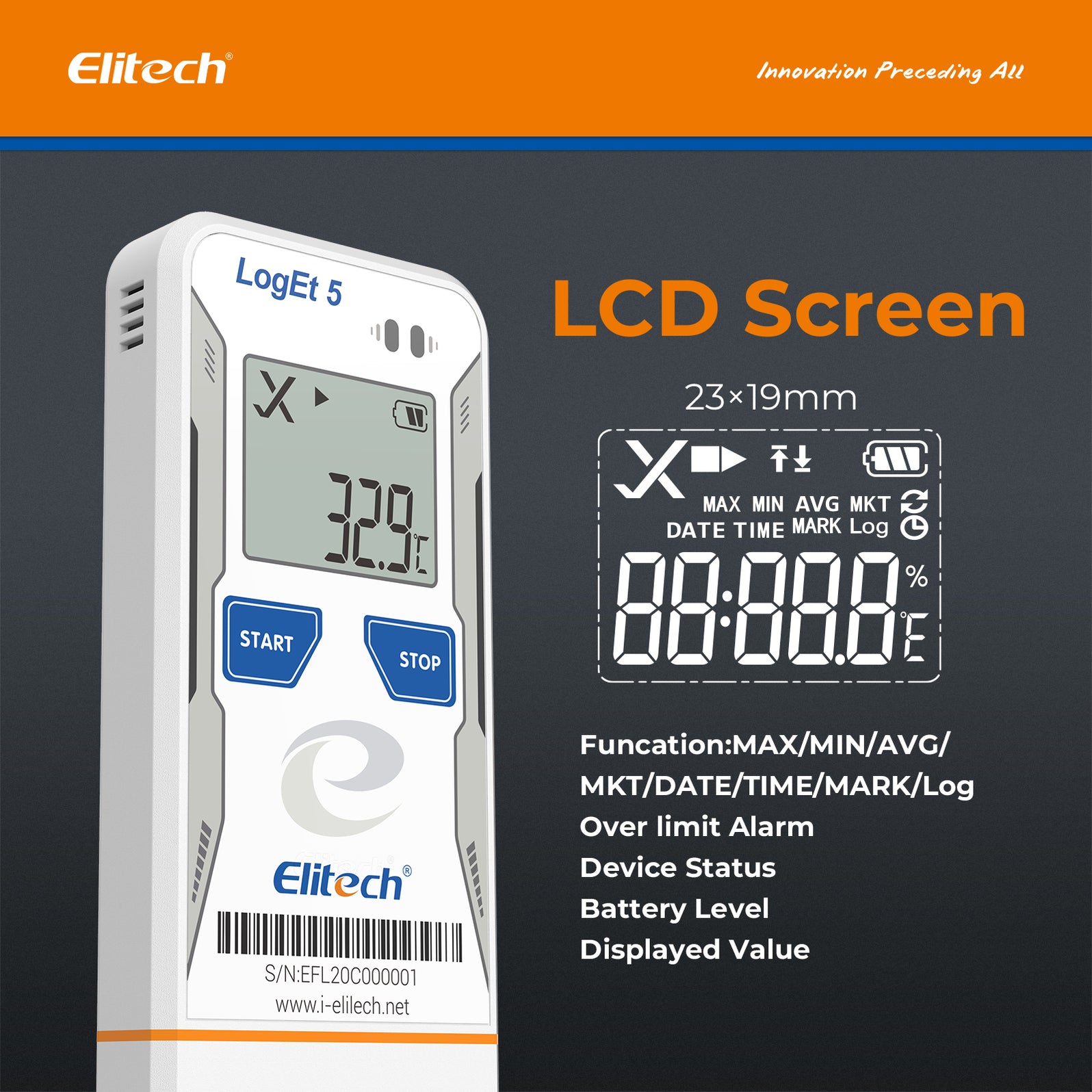 Elitech LogEt 5 TH Temperature and Humidity Data Logger — ElitechEU