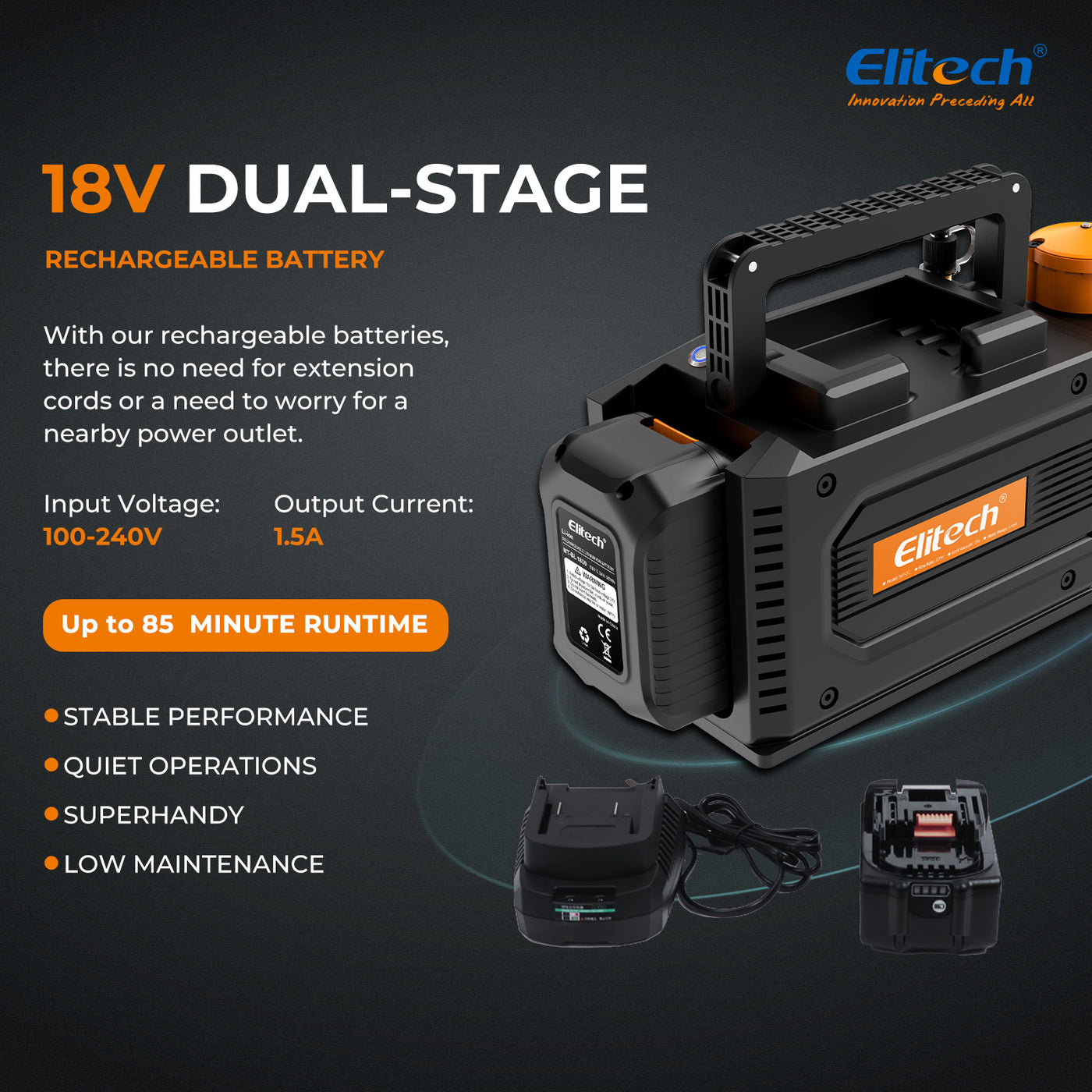 Elitech SVP-DC-pro Smart Cordless Vacuum Pump A2L Compatible — ElitechEU