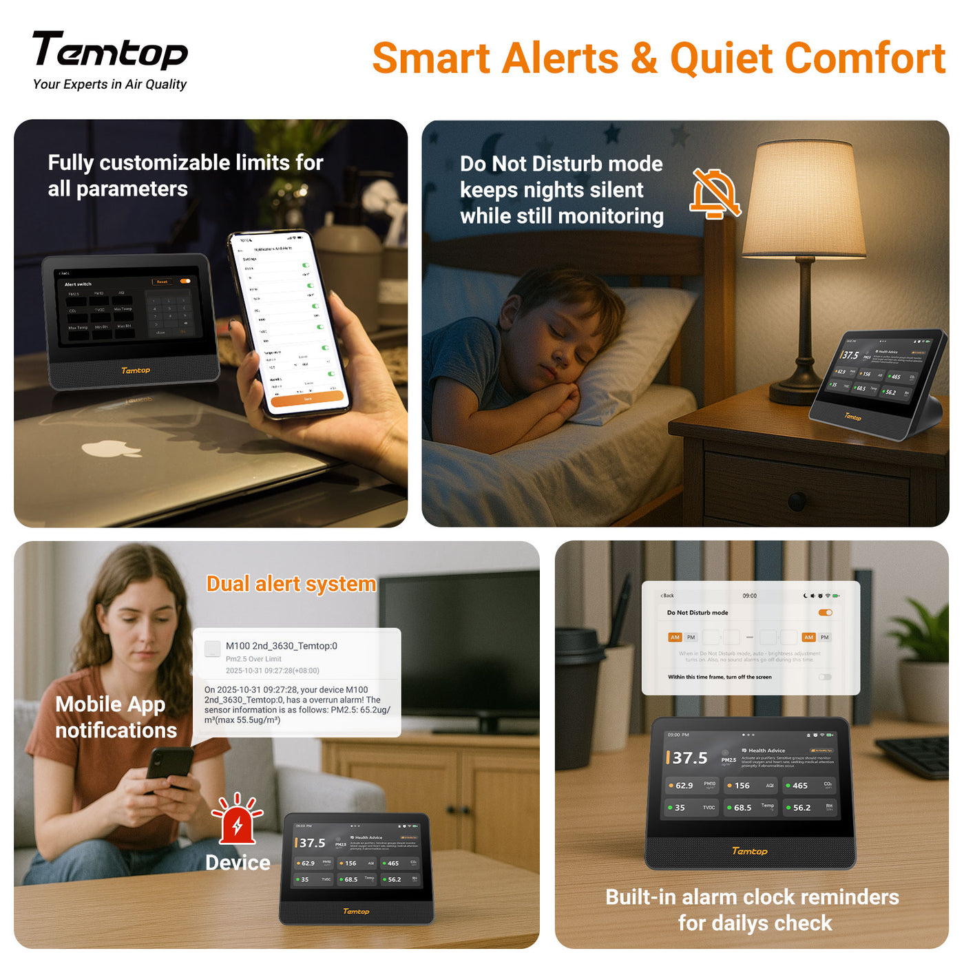 Temtop M100 2nd WiFi Air Quality Monitor — ElitechEU