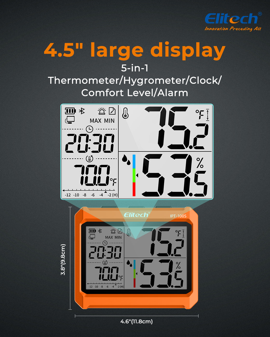 Elitech IPT-100S Digital Thermometer Hygrometer — ElitechEU