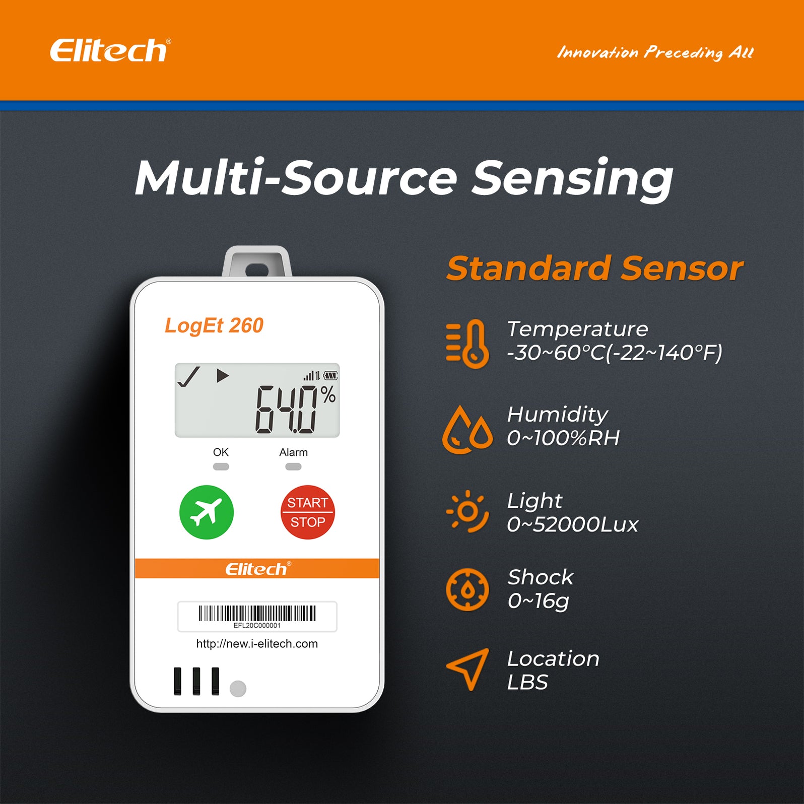 Elitech Loget 260-TH 4G Real-time Temperature & Humidity Data Logger — ElitechEU
