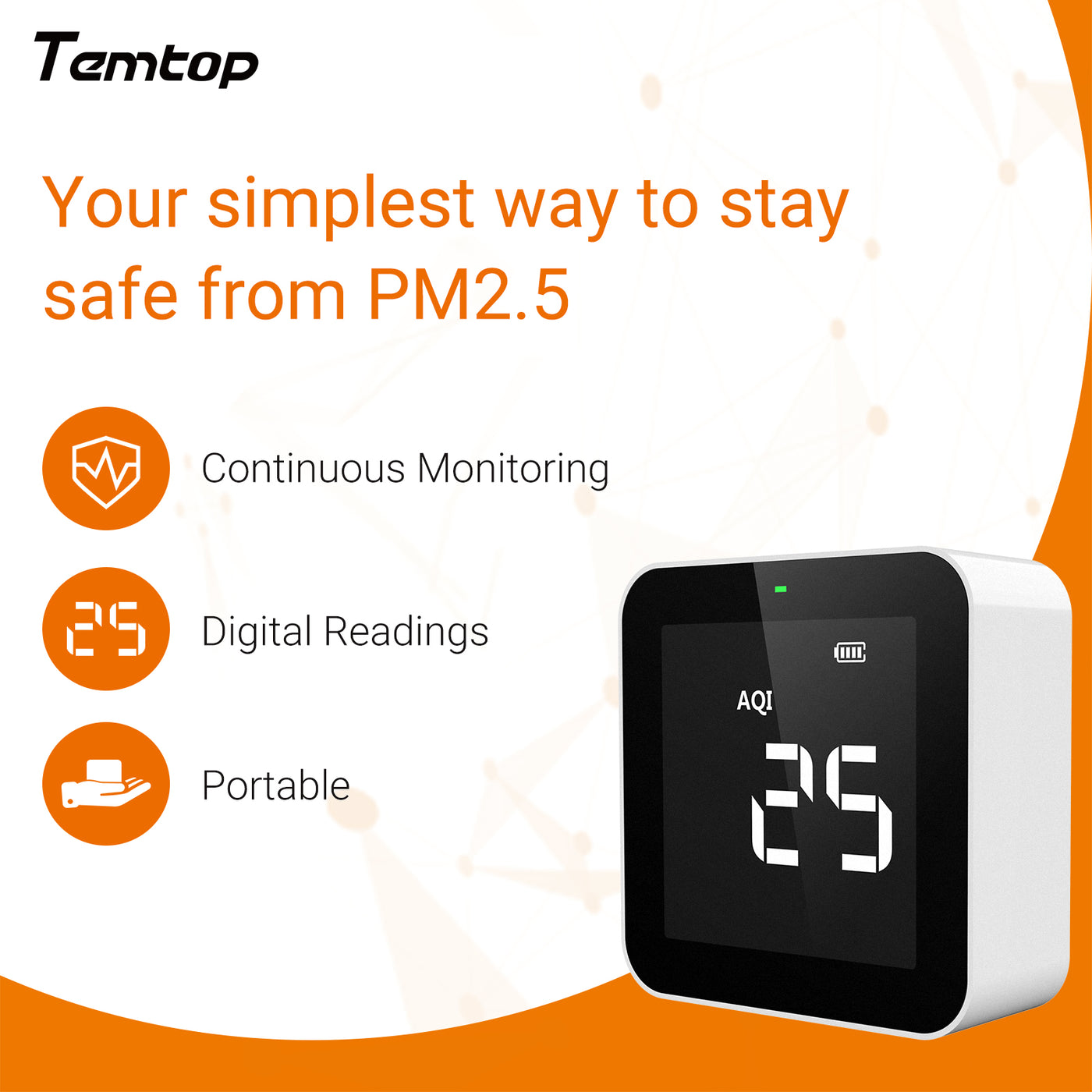 Temtop M10 Air Quality Monitor (PM2.5 HCHO TVOC AQI) - Elitech UK ...