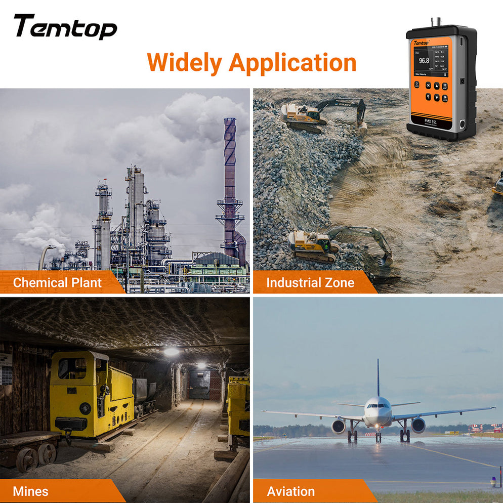 Temtop PMD 351 Aerosol Monitor PM1.0, PM2.5, PM4.0, PM10,TSP Monitor ...