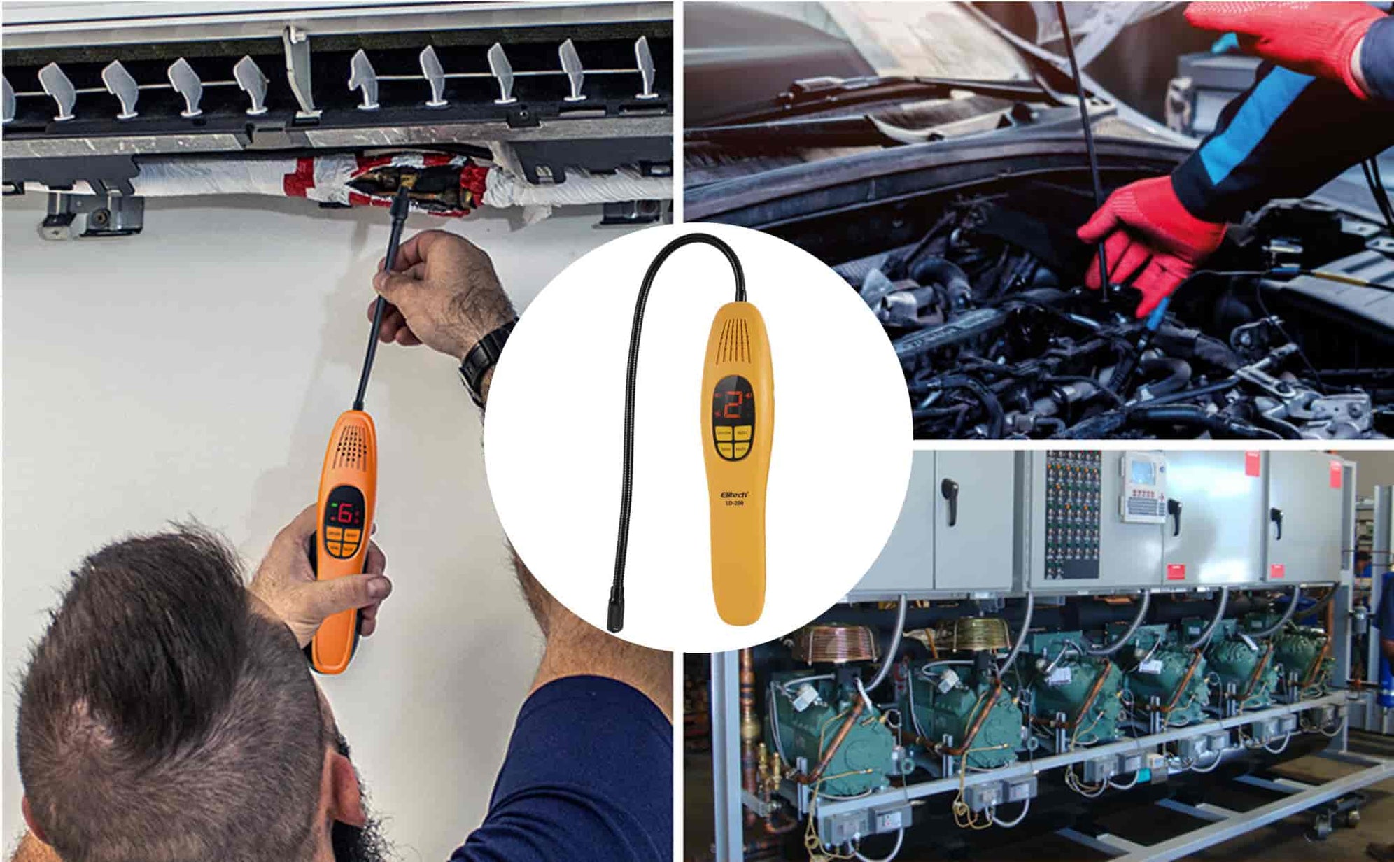 Elitech LD-200 Refrigerant Leak Detector AC Heated Diode Freon Tester ...