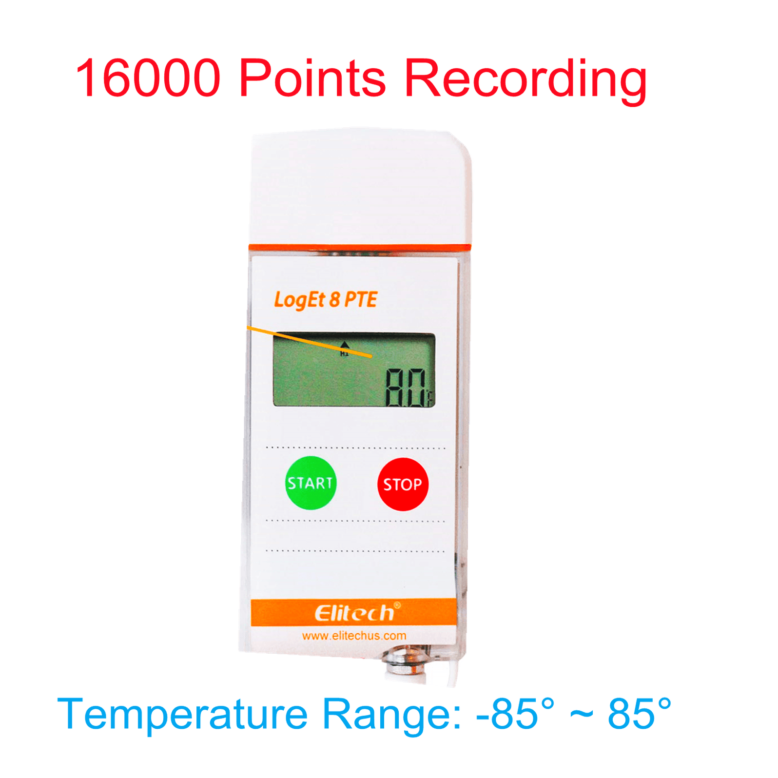 Elitech LogEt 8 PTE Ultra Low Temperature Data Logger -121℉~185 ...