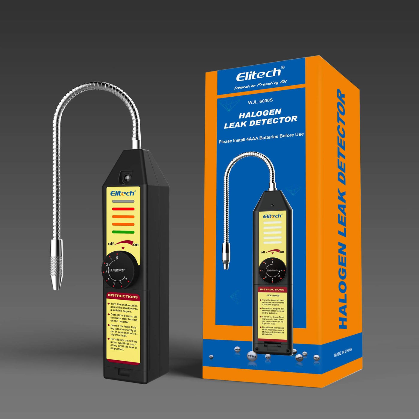 Elitech WJL-6000S Refrigerant Leak Detector Corona Sensor AC Leak ...